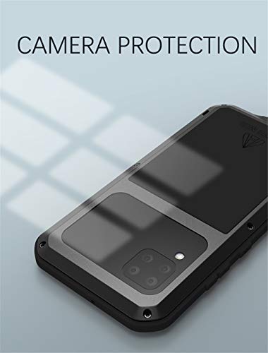 LOVE MEI for Huawei P40 Lite Case, Aluminum Metal Gorilla Glass Waterproof Shockproof Military Heavy Duty Sturdy Protector Cover Hard Case for Huawei P40 Lite (P40 Lite, Black)