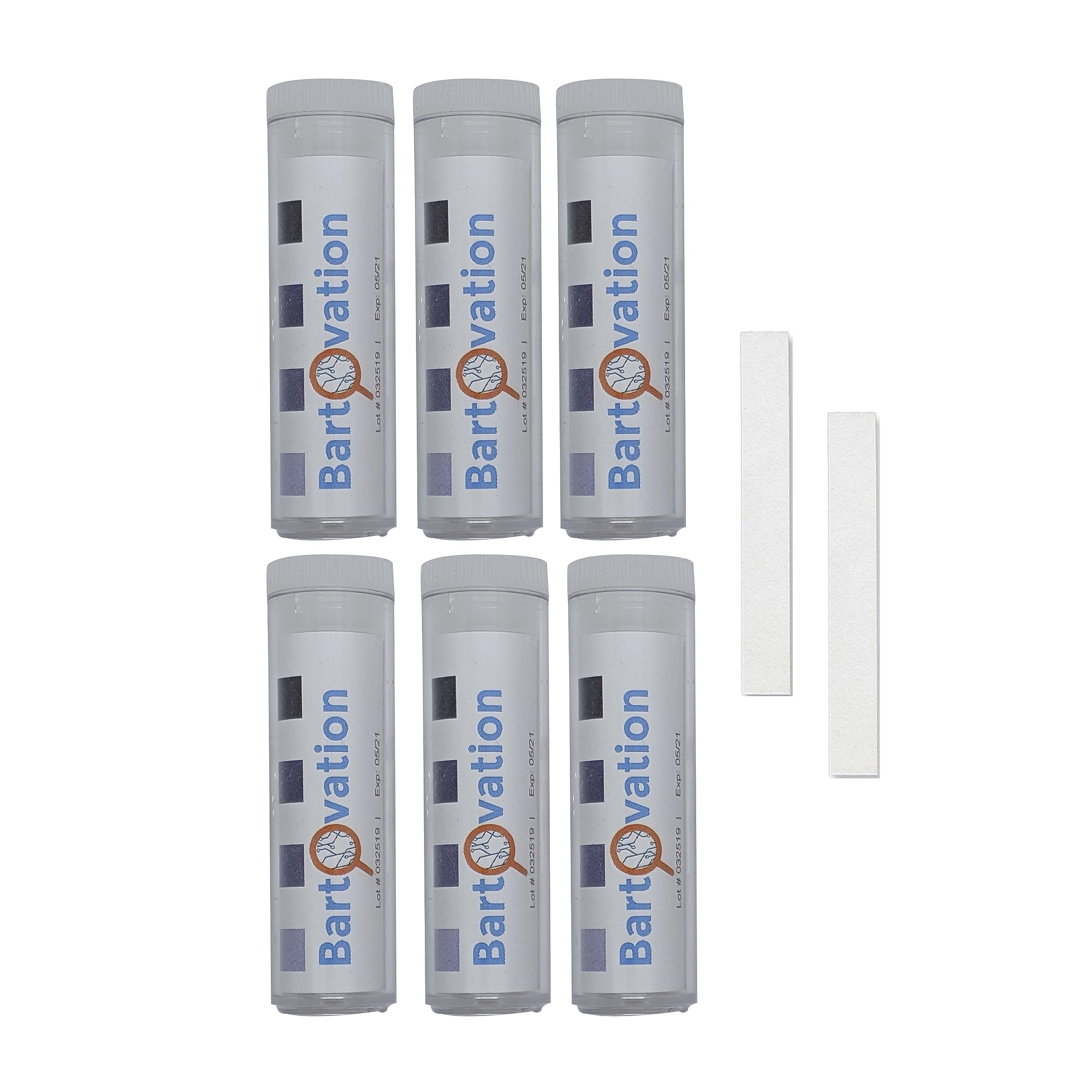 Chlorine Test Strips for Restaurant Sanitizer Bleach Test Paper, 10-200 ppm [6 Vials of 100 Paper Strips]