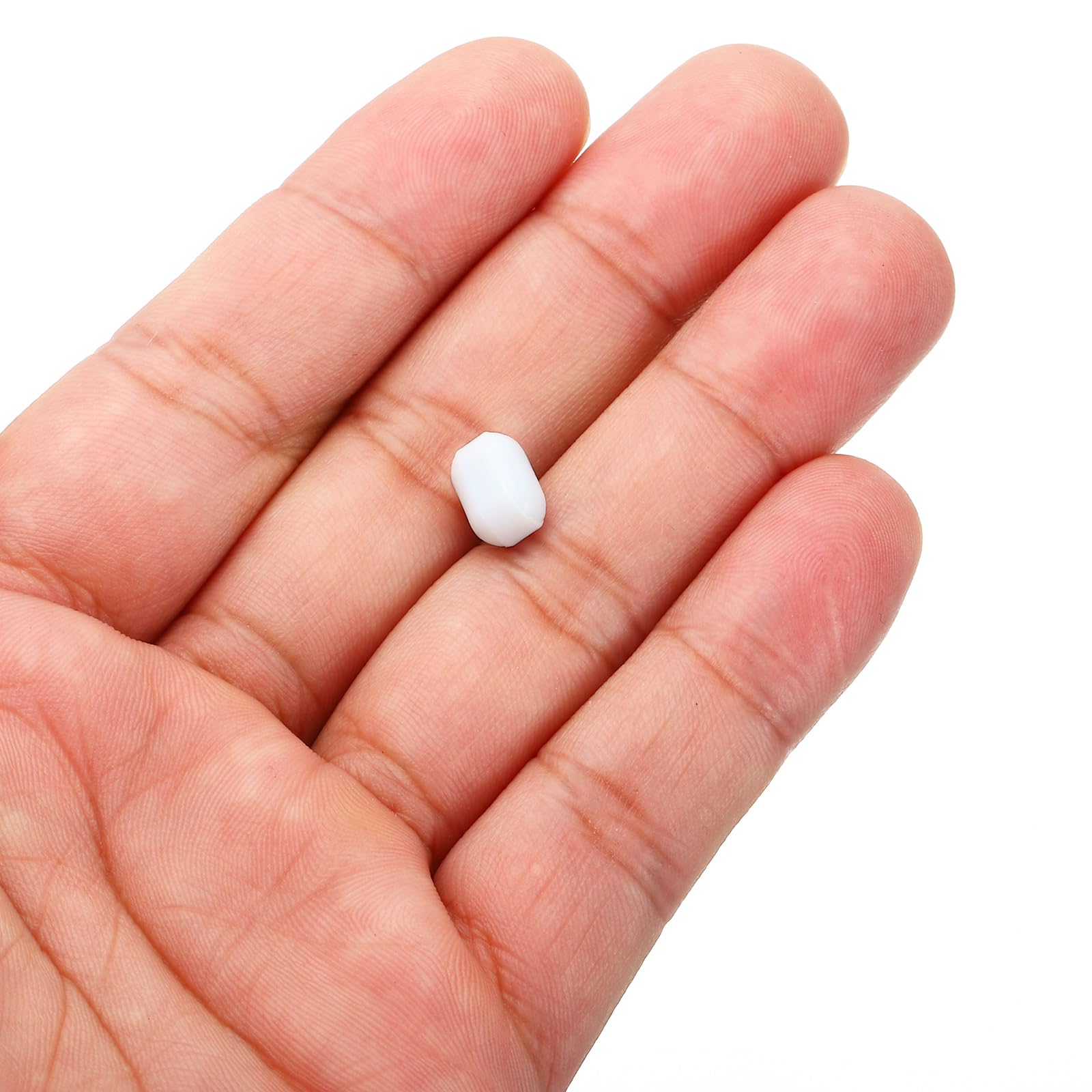 MECCANIXITY Magnetic Stirrer Mixer Stir Bar Rod 10mm/0.39" Cylinder Shape PTFE Coating Magnet White for Laboratory 32Pcs