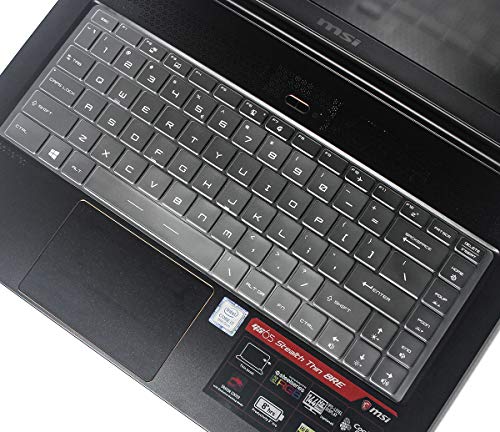 CaseBuy Premium Clear Keyboard Cover for MSI GS65 GF63 Stealth Thin 15.6"/MSI PS63 P65 WP65 WS65 15.6 Inch/MSI PS42 14 Inch Gaming Laptop, Ultra Thin Dustproof Protective Skin, TPU