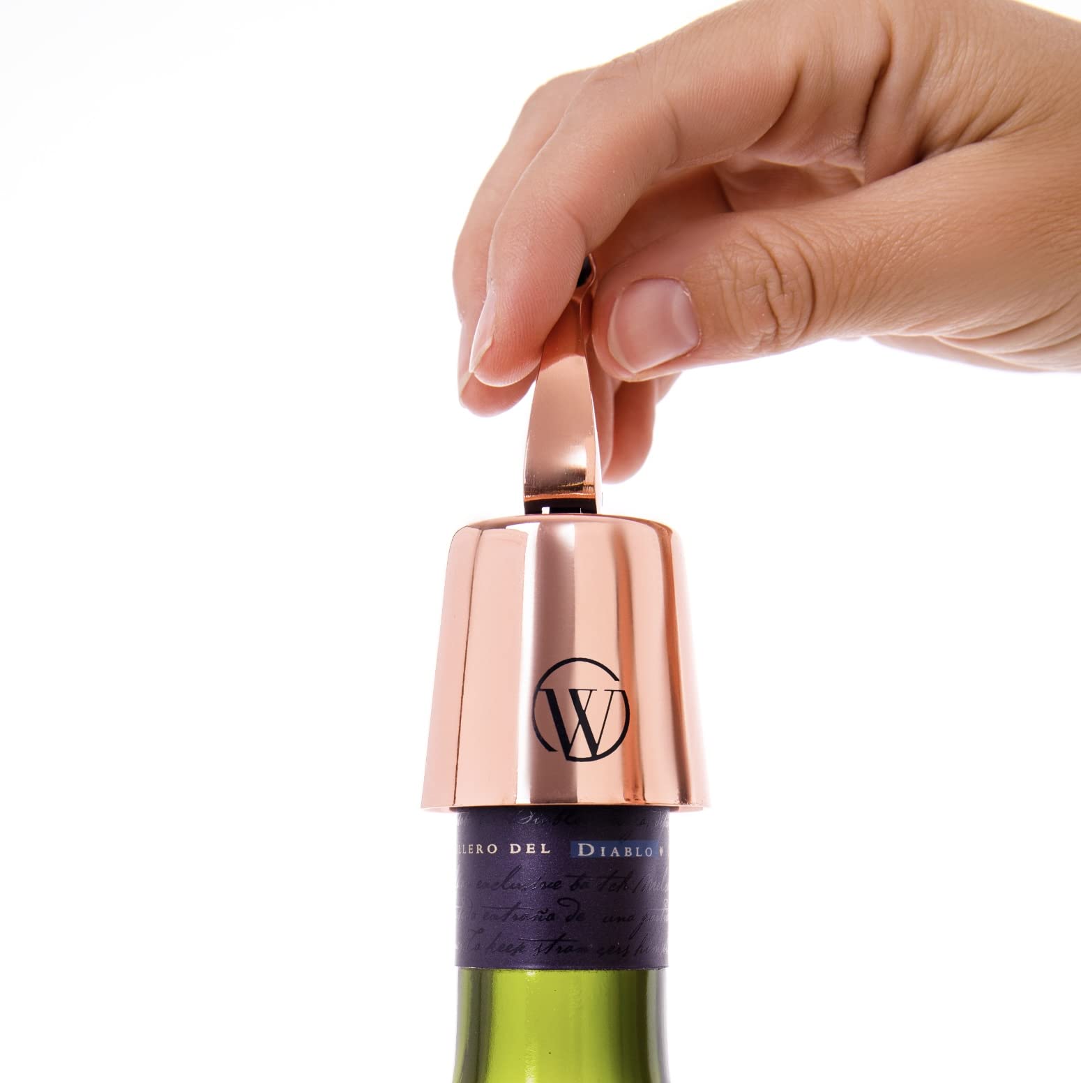 2-PACK Wine Bottle Stopper, Plug with Silicone, Wine Saver, Keeps Wine Fresh, Best Wine Gift For Wine Lovers (Rose Gold)