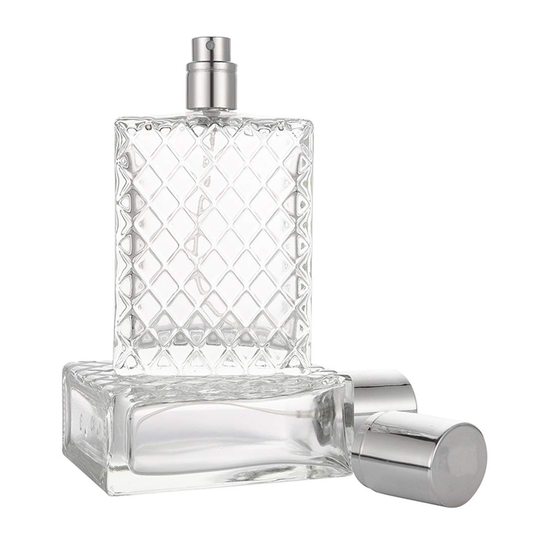 Enslz 100ml 3.4 oz Refillable Spray Perfume Bottles large cosmetic Fine Mist Atomizer Empty Portabe Clear Glass Essential Oil Container for Travel