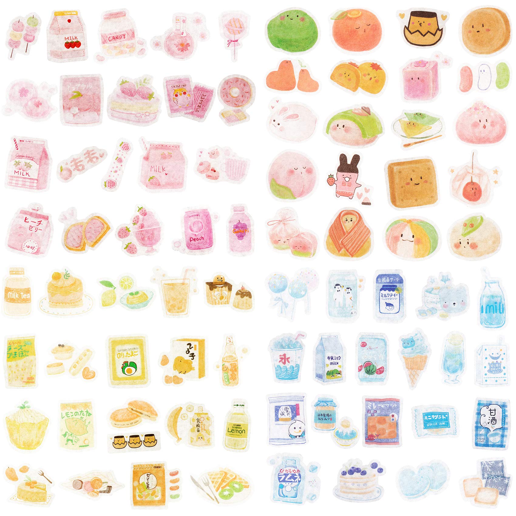 PAGOW 160Pcs Cheese Yogurt Scrapbooking Stickers
