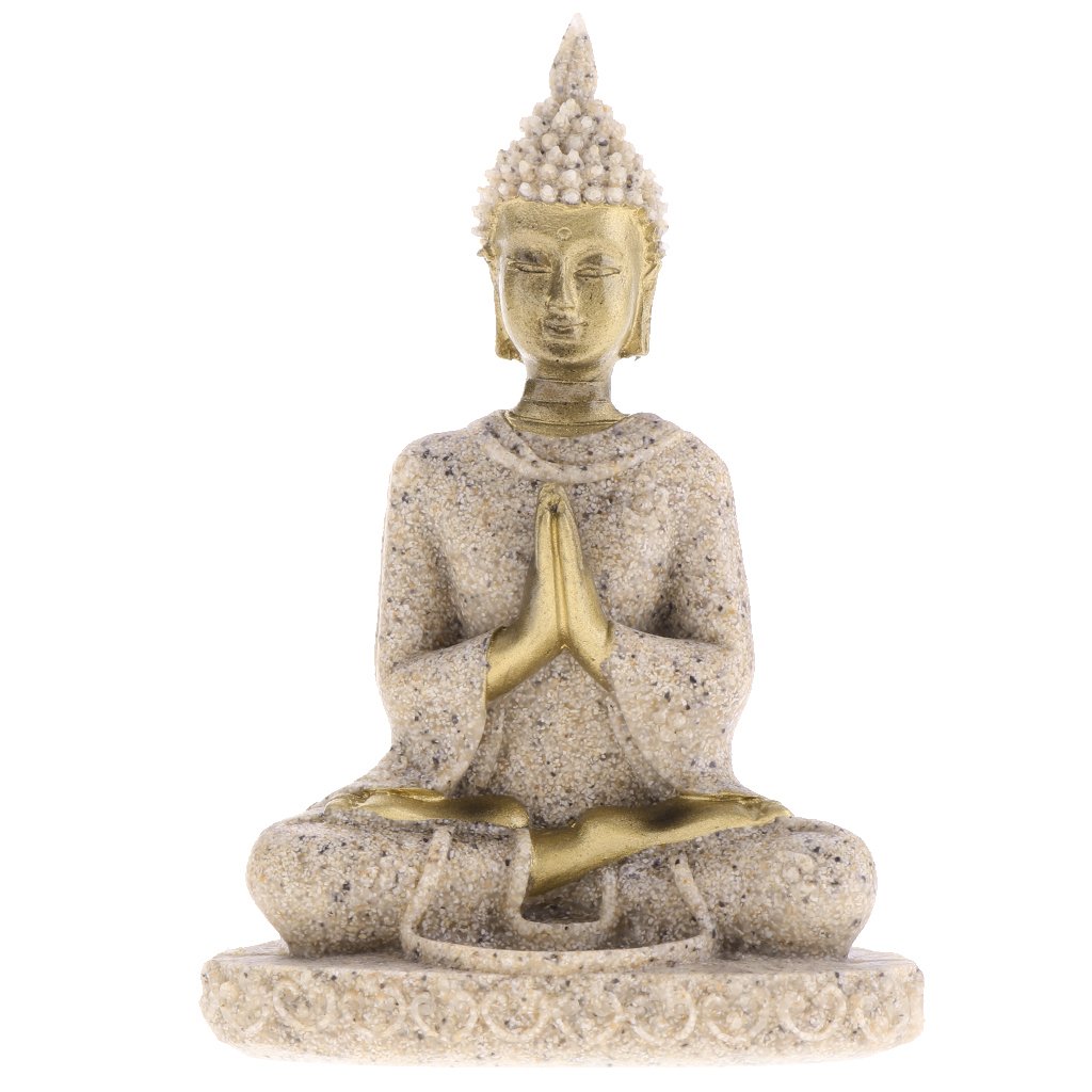 Baoblaze Buddism Buddha Ornaments Maitreya Fengshui Statue Sculpture Handmade Figurine for Home Desktop Office Decor
