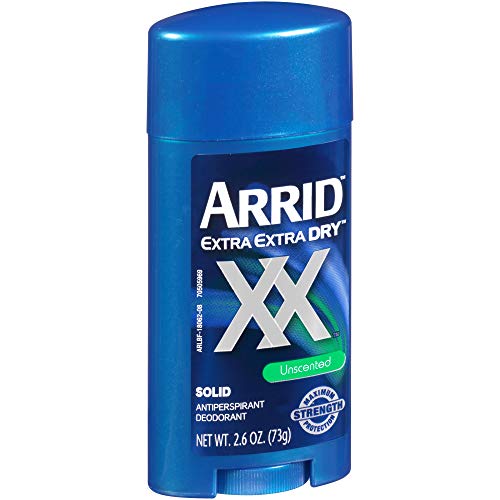 Arrid XX Antiperspirant/Deodorant Solid, Unscented, 2.7-Ounce Sticks (Pack of 6)