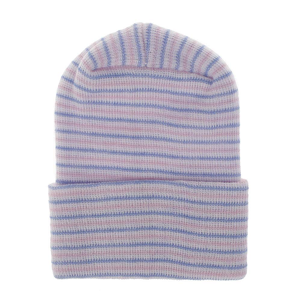 Chryvva 4 Pack Newborn Hospital Hat Infant Baby Hat (0-3 Months)