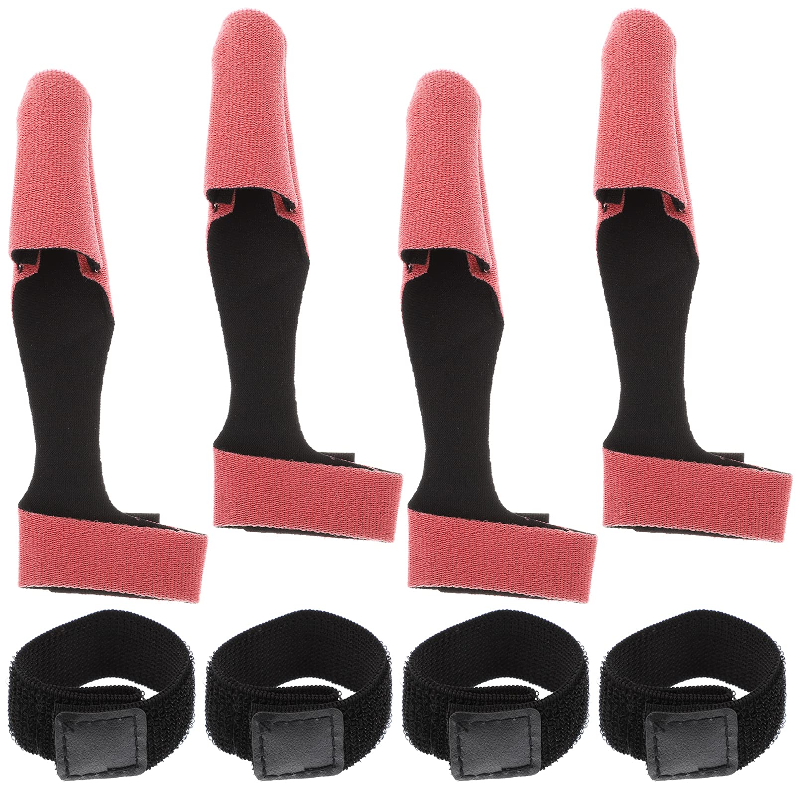2 Sets Fishing Rod Protector Suite High Elasticity Red Elastic Band