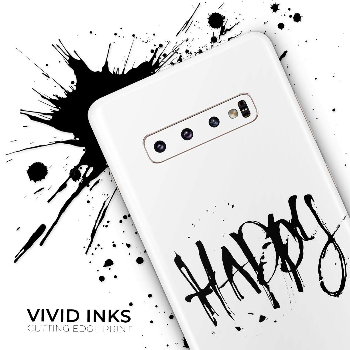 DesignSkinz Happy Splatter Protective Vinyl Decal Wrap Skin Cover Compatible with The Samsung Galaxy S20 (Screen Trim & Back Glass Skin)