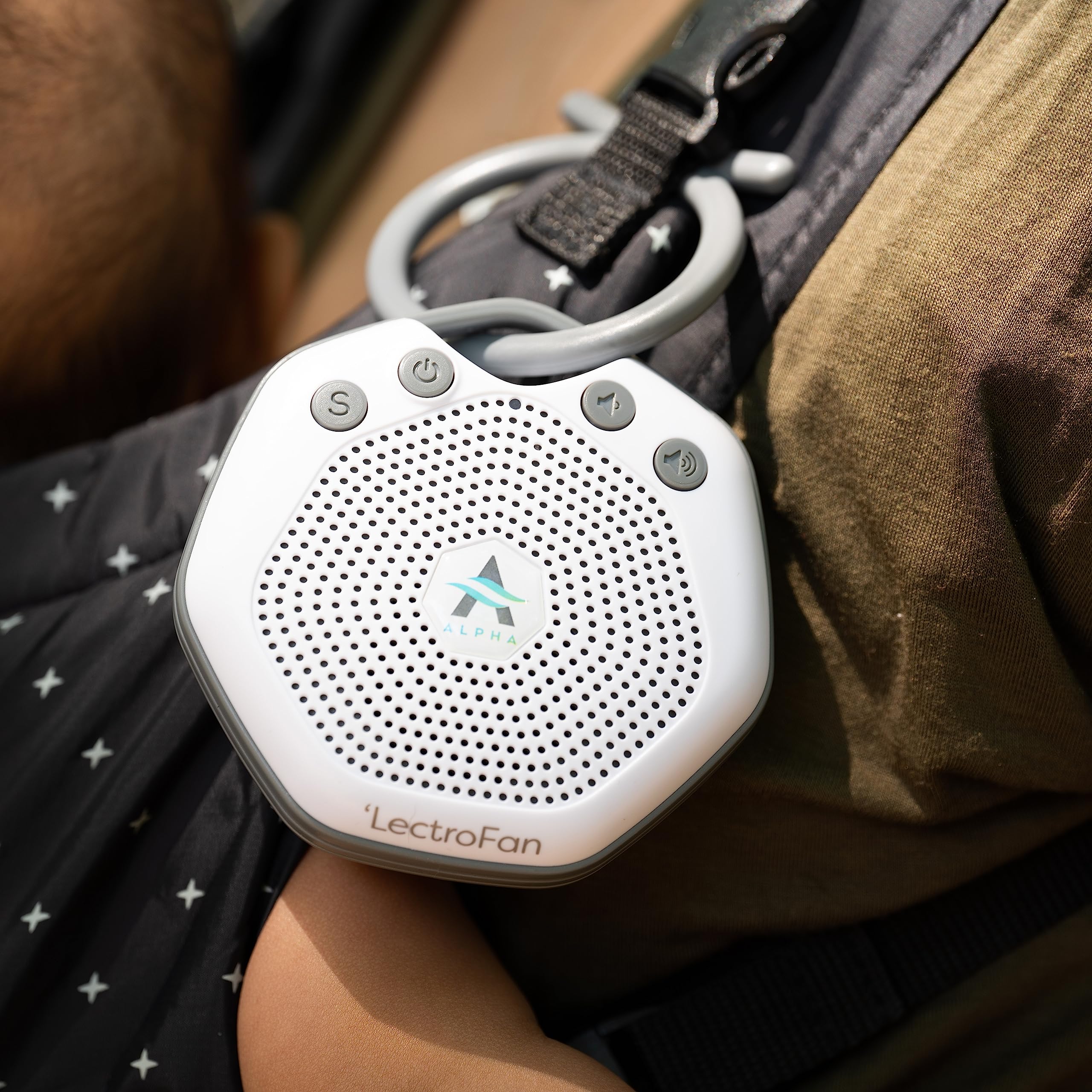 Adaptive Sound Technologies LectroFan Alpha Portable Sleep Sound Machine with 7 Soothing Non-Looping Guaranteed Sounds with Fan, Heartbeat & White Noise for Babies Toddlers & Adults
