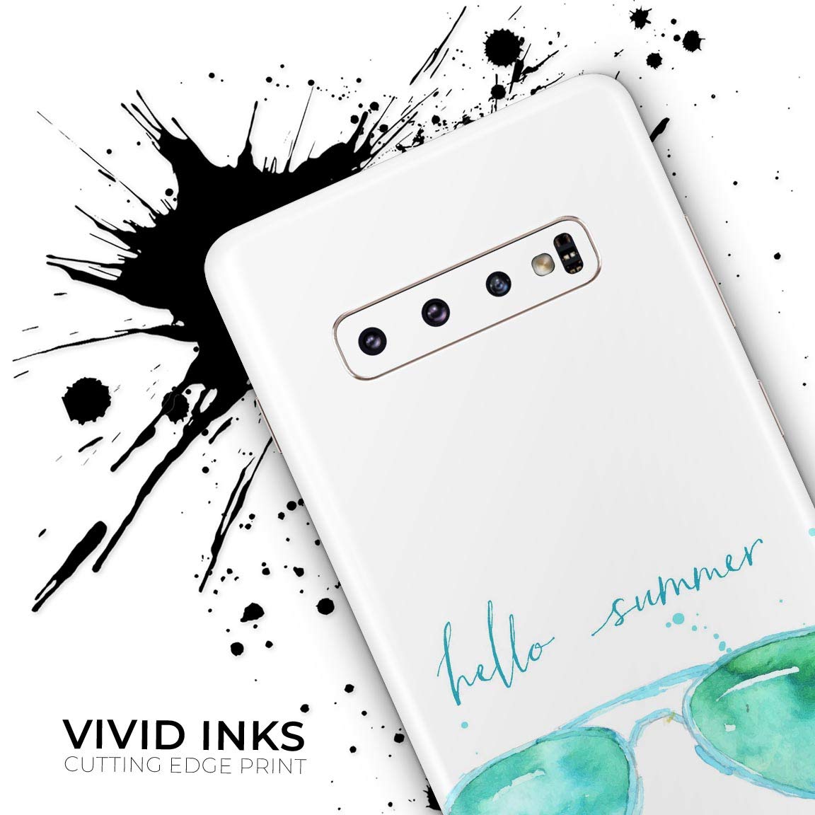 DesignSkinz Hello Summer Sunglasses Protective Vinyl Decal Wrap Skin Cover Compatible with The Samsung Galaxy S20 (Screen Trim & Back Glass Skin)