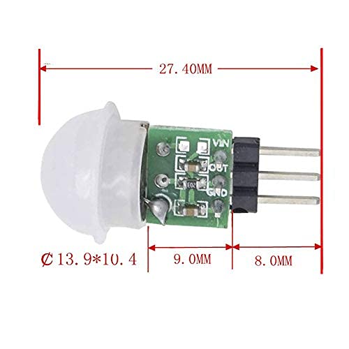 Stemedu HC-SR312 AM312 Mini PIR Human Body Motion Sensor Module Pyroelectric Infrared IR Distance Detector for Arduino (Pack of 5)