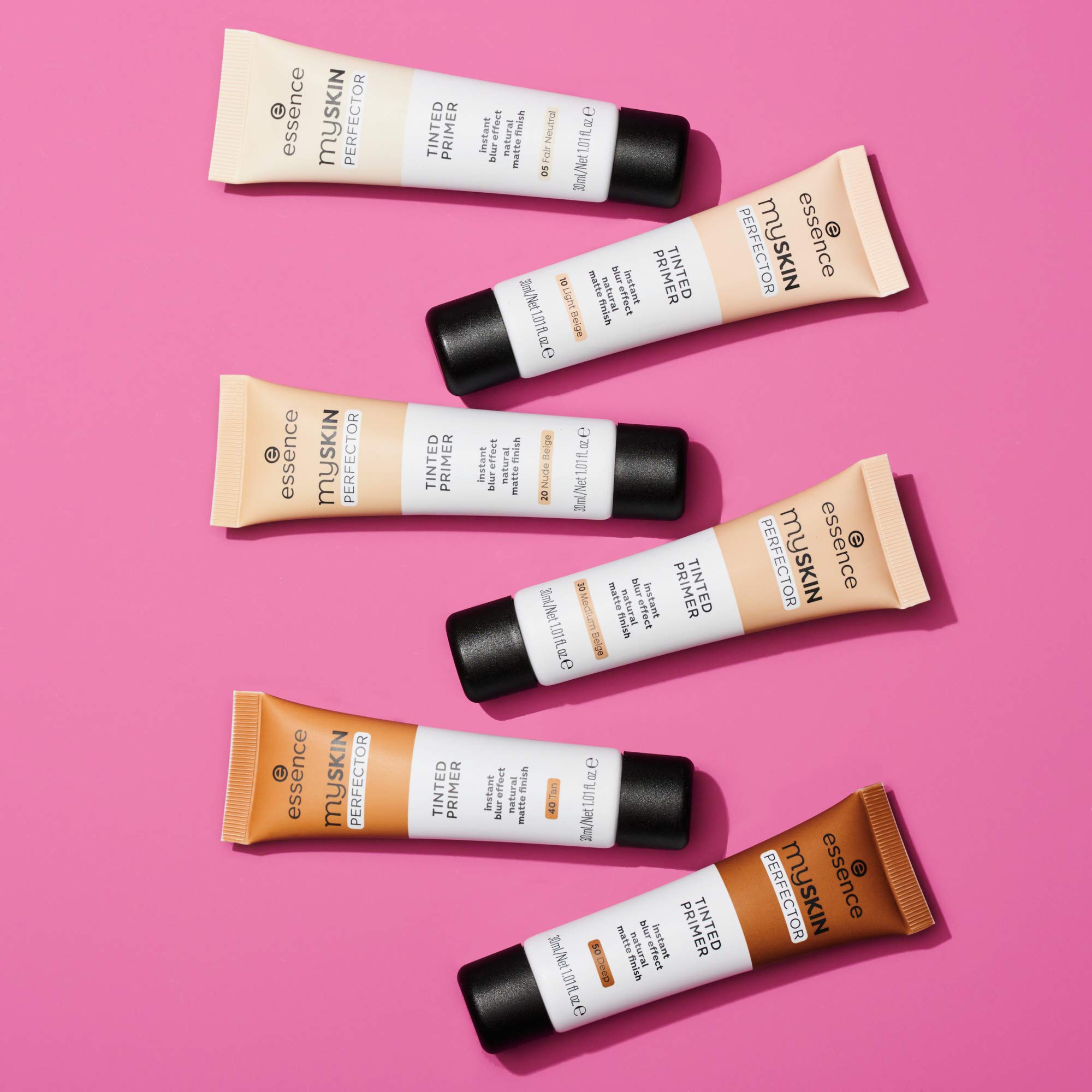 essence | My Skin Perfector Tinted Primer | Instant Blur Effect & Natural Matte Finish | Vegan, Paraben Free, Oil Free | Cruelty Free | (30 | Medium Beige)