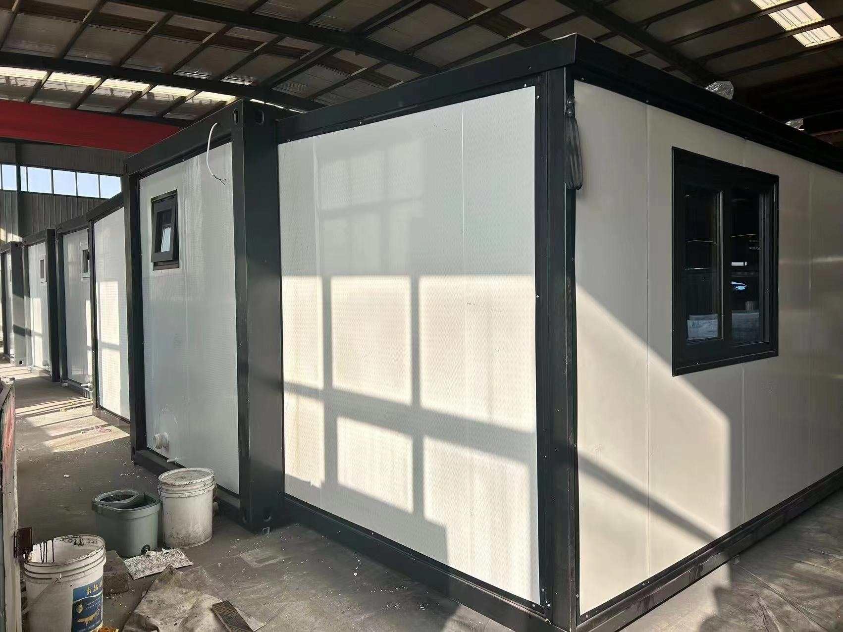 20 ft Portable, Foldable, Prefab Tiny House & Affordable Mobile Home Perfect for Hotels, Offices, Shops, Villas & Warehouses. Includes Restroom and Wet-Dry Bathroom Saperation (Customisable).