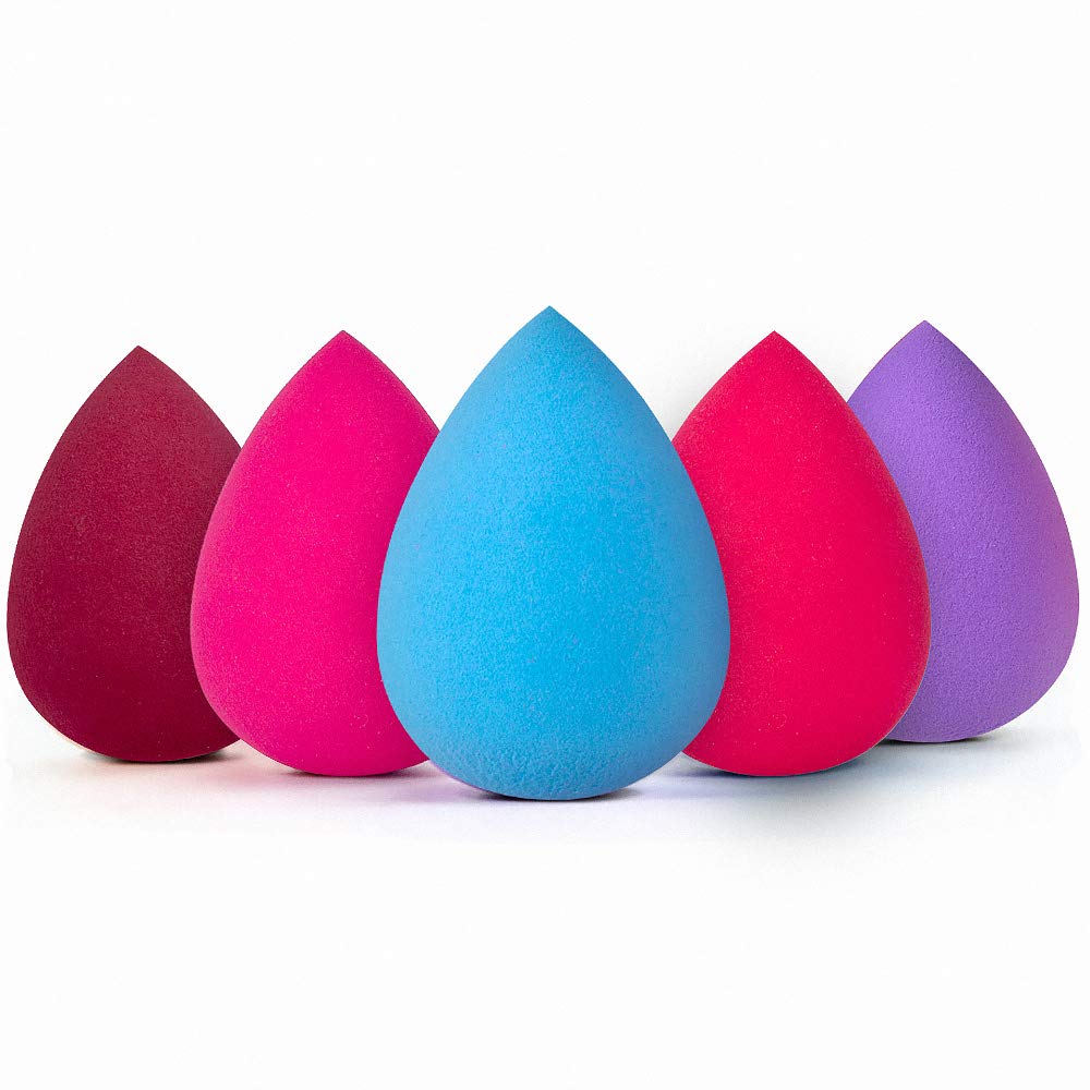 GUIGUDESN 5Pcs Makeup Sponges,Multi-Colored Facial Sponges Beauty Blender Sponge Egg Mix Sponge Foundation Applicator Makeup Sponge