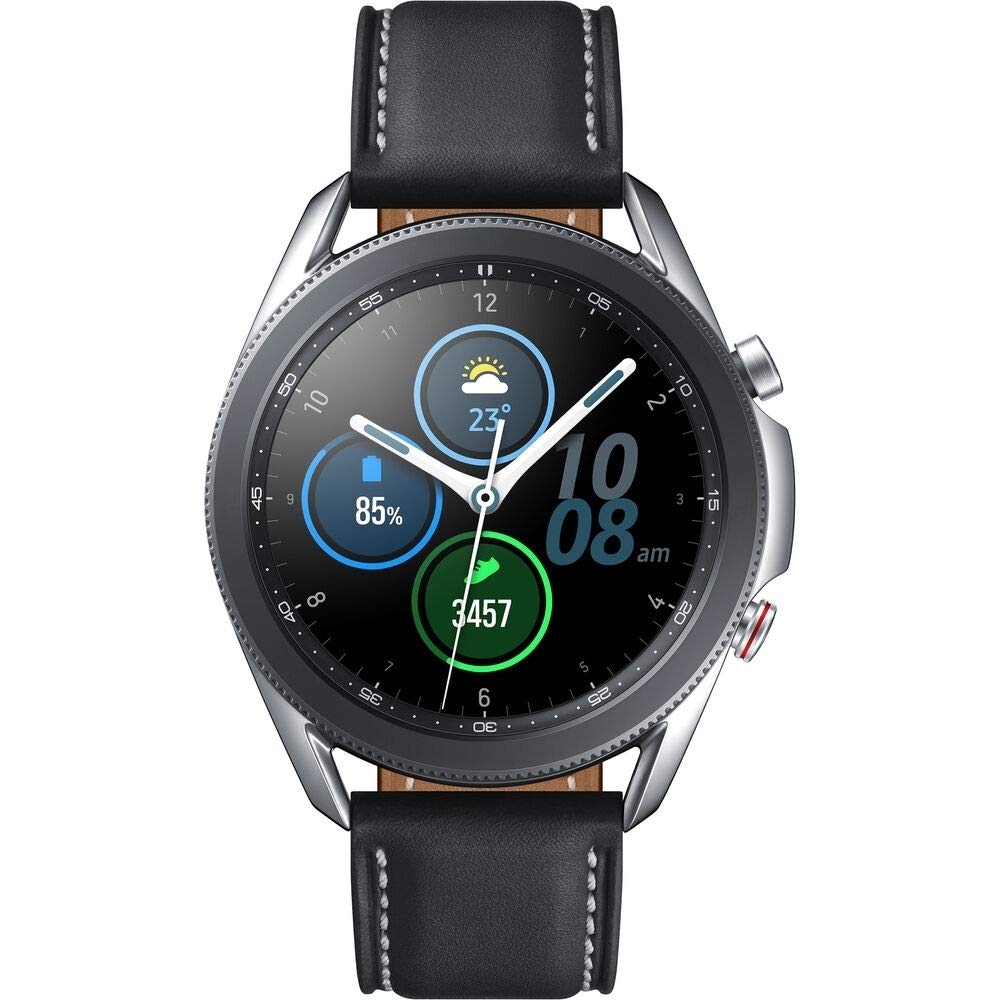 SAMSUNG Galaxy Watch3 GPS Smartwatch 45mm, Mystic Silver (Certified )