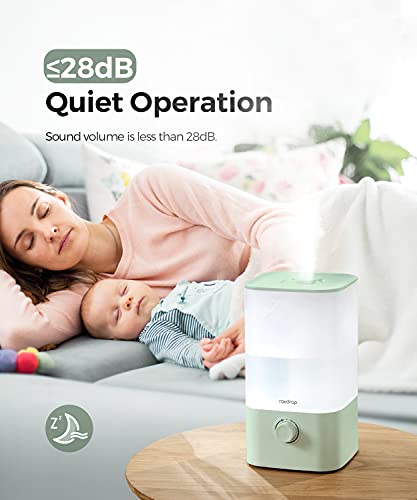 raydrop Cool Mist Humidifier Diffuser, 2.5L Essential Oil Diffuser, Top Fill Humidifier for Bedroom, Home and Office, Baby Humidifier with Adjustable Mist Output, Sleep Mode, Auto Shut Off