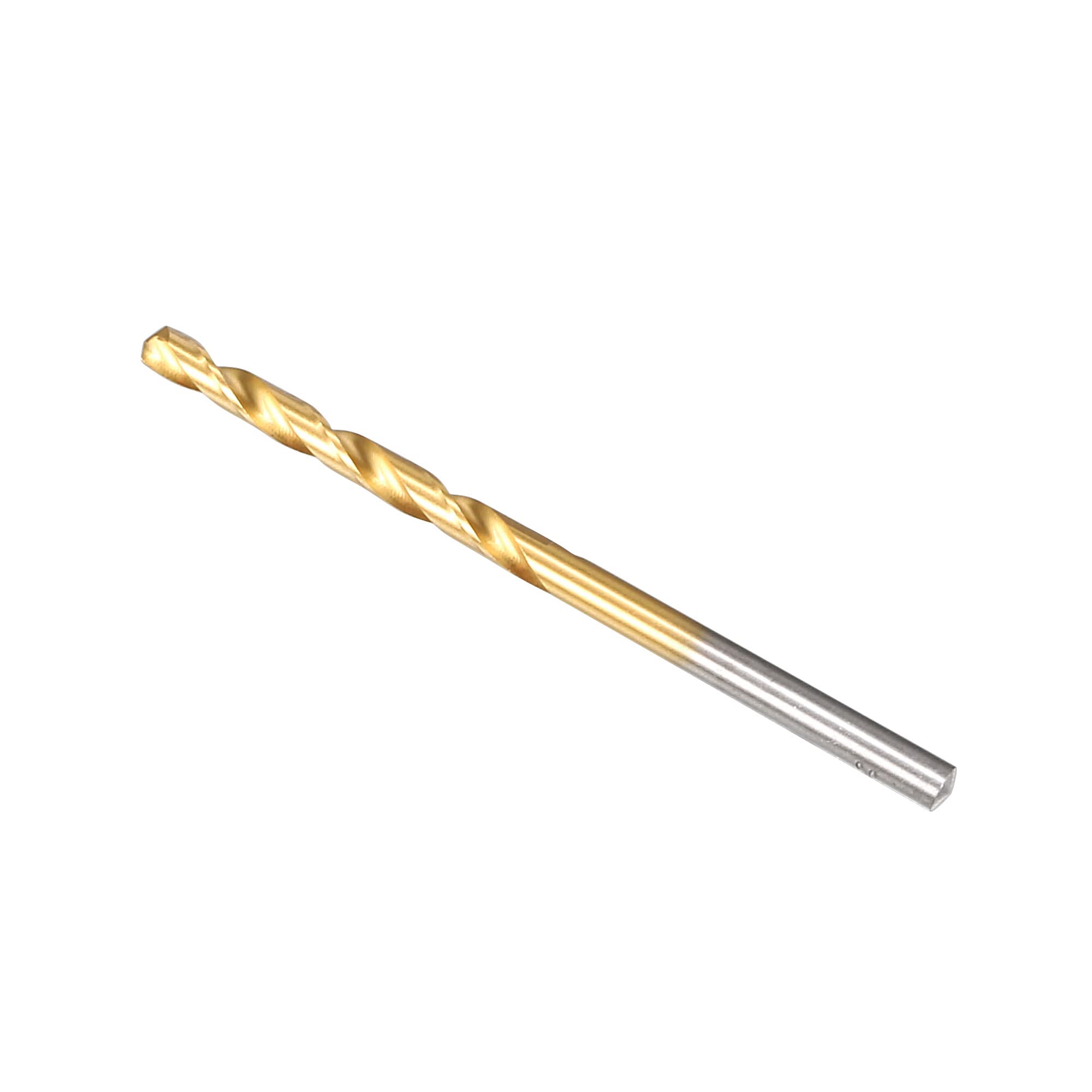 uxcell High Speed Steel Straight Shank Twist Drill Bit Fully Ground Titanium Coated 3.9mm Drilling Dia 2 Pcs