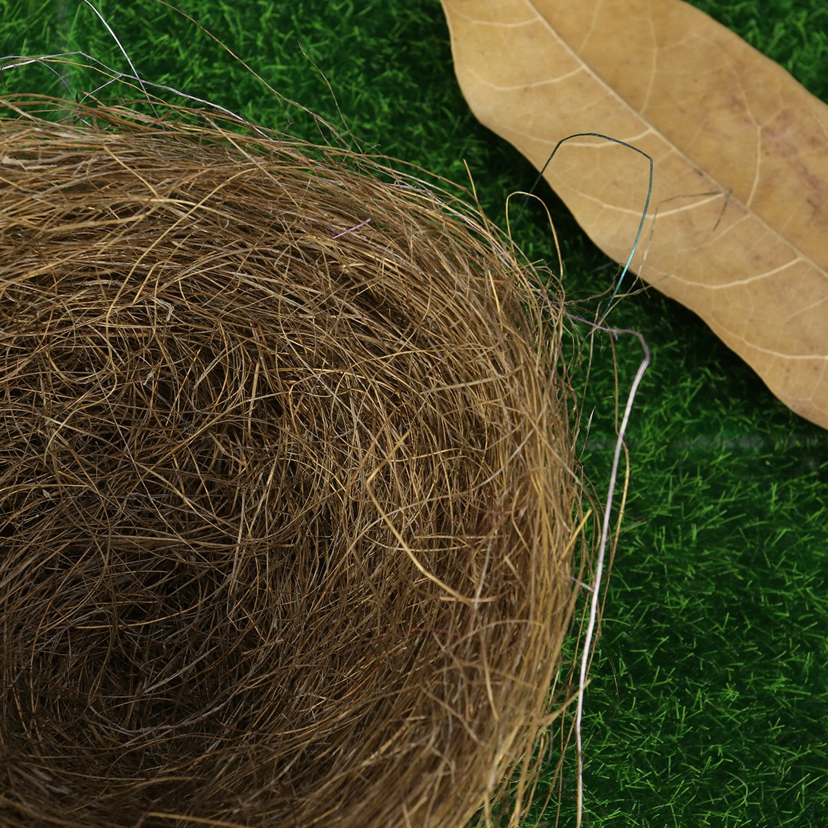 6pcs Artificial Bird Nest Birdhouses Garden Nature Art Craft Wedding Home Decoration - Coffee