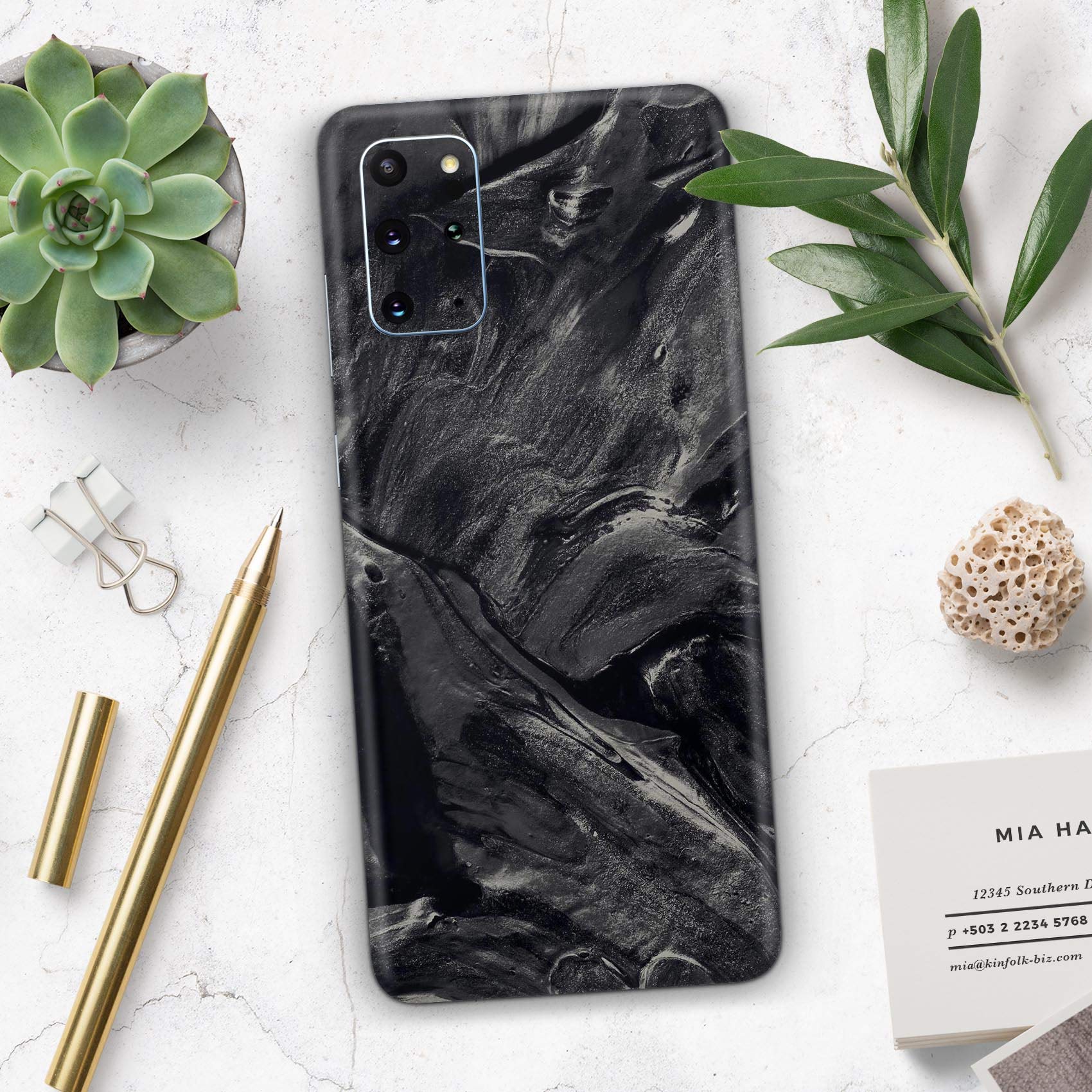 DesignSkinz Liquid Abstract Paint Remix V14 Protective Vinyl Decal Wrap Skin Cover Compatible with The Samsung Galaxy S20 (Screen Trim & Back Glass Skin)