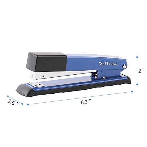 Craftinova Stapler, staplers for Desk ,Durable Metal Stapler ,25 Sheet Capacity,Includes 2000 Staples & Stapler Remover ,for Office or Home School Supplies for Teachers(Blue)5 Pack …