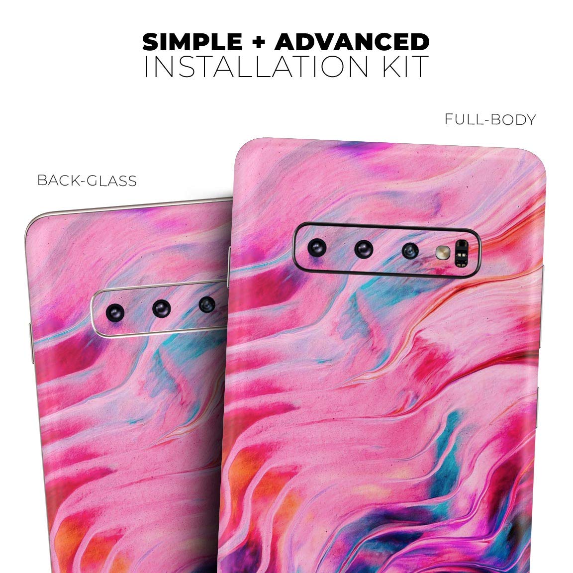 DesignSkinz Liquid Abstract Paint V66 Protective Vinyl Decal Wrap Skin Cover Compatible with The Samsung Galaxy S20 (Screen Trim & Back Glass Skin)
