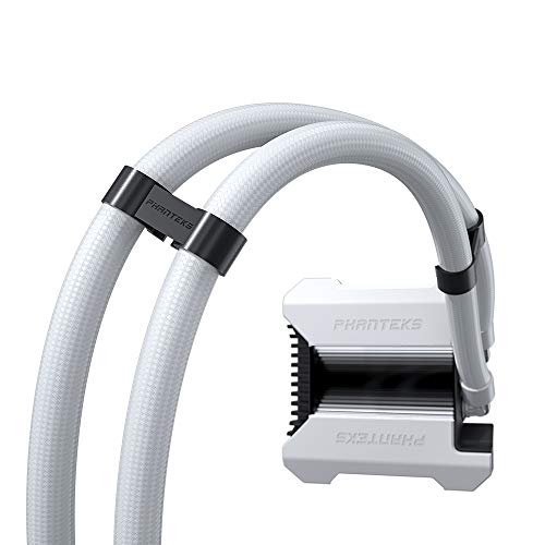 Phanteks (P-GO240MPH_DWT01) Glacier One 240MPH D-RGB AIO Liquid CPU Cooler, Infinity Mirror Pump Cap Design, 2X Silent 120mm MP PWM Fans, 2X D-RGB Halos Fan Frames, White