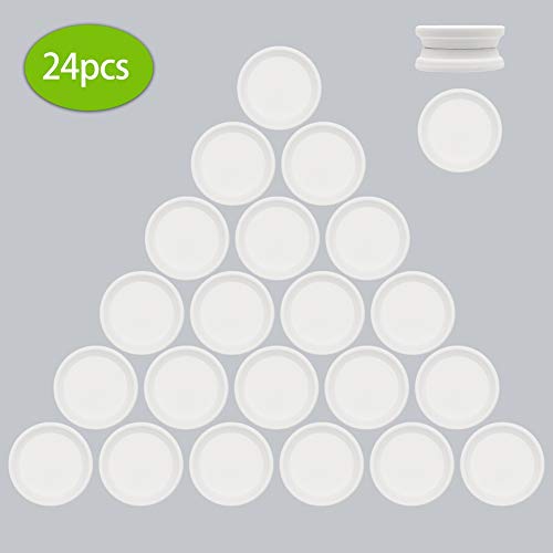 24pcs Terra Cotta Saucer, 3.2-inch Small Mini Clay Pots Tray, Suitable for 3inch, 2.5inch, 2inch Succulents Nursery Pots(White)