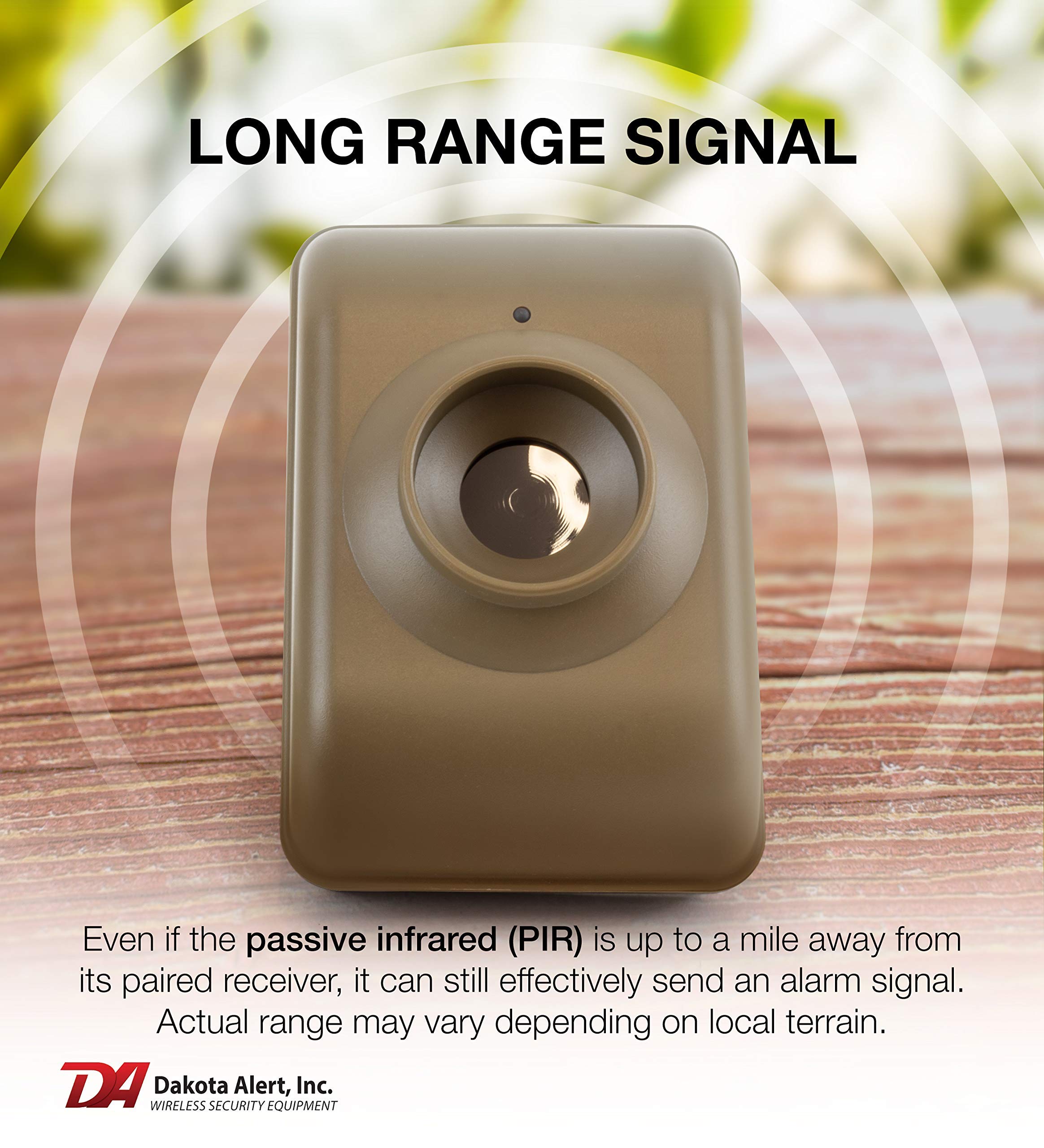 Dakota Alert DCMT-4000 Passive Infrared Motion Detector Transmitter - Wireless Driveway Alarm System for Home Security and Proximity Sensor (Renewed)
