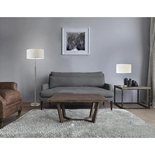 Adesso 3457-22 Hayworth 65" Floor Lamp, Satin Steel, Smart Outlet Compatible