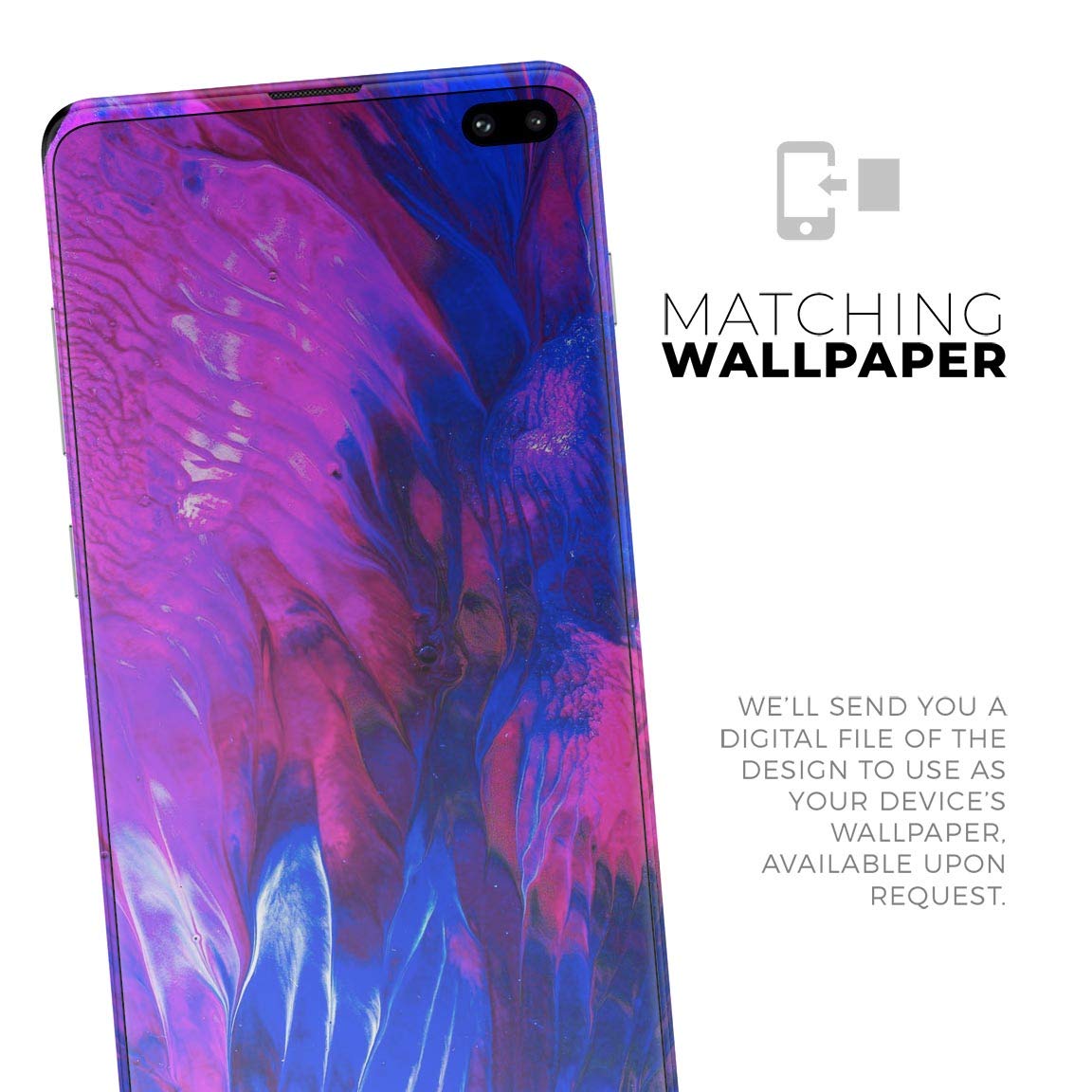 DesignSkinz Liquid Abstract Paint V22 Protective Vinyl Decal Wrap Skin Cover Compatible with The Samsung Galaxy S20 (Screen Trim & Back Glass Skin)