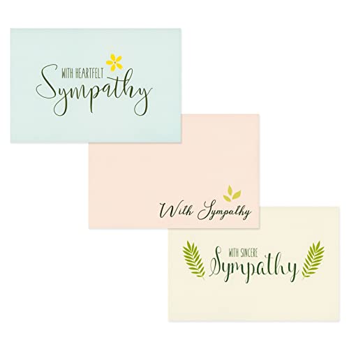 Best Paper Greetings 48-Pack of Assorted Sympathy Cards with Envelopes Included Featuring Floral Designs Sympathy - Pastel Floral