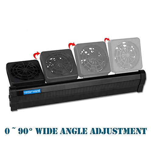 Aquarium Chiller, Fish Tank Cooling Fan System for Salt Fresh Water, 2 Variable Speed, Wide Angle Adjustable (4-Fan)