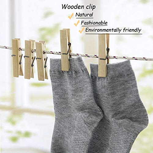 LABOTA 150 Pack Large Wood Clothespins,2.8inch Clothespins Clothes Pin,Large Clothespins for Crafts Photos