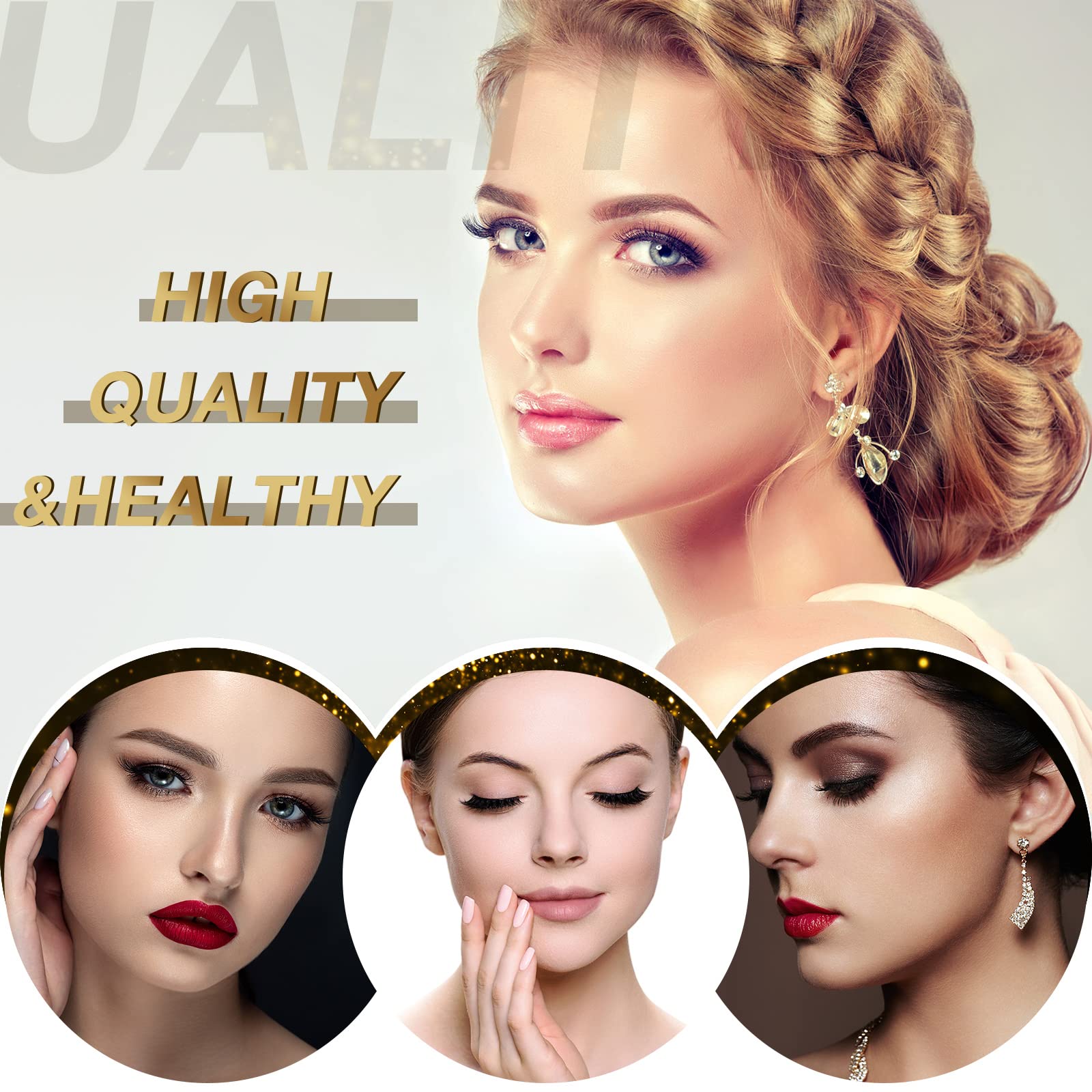 6 Pairs Reusable Self Adhesive Eyelashes No Glue or Eyeliner Needed Waterproof Natural Look False Lashes Extension Stable Stick on Eyelashes False Eyelashes Gift for Women Girls, 3 Style