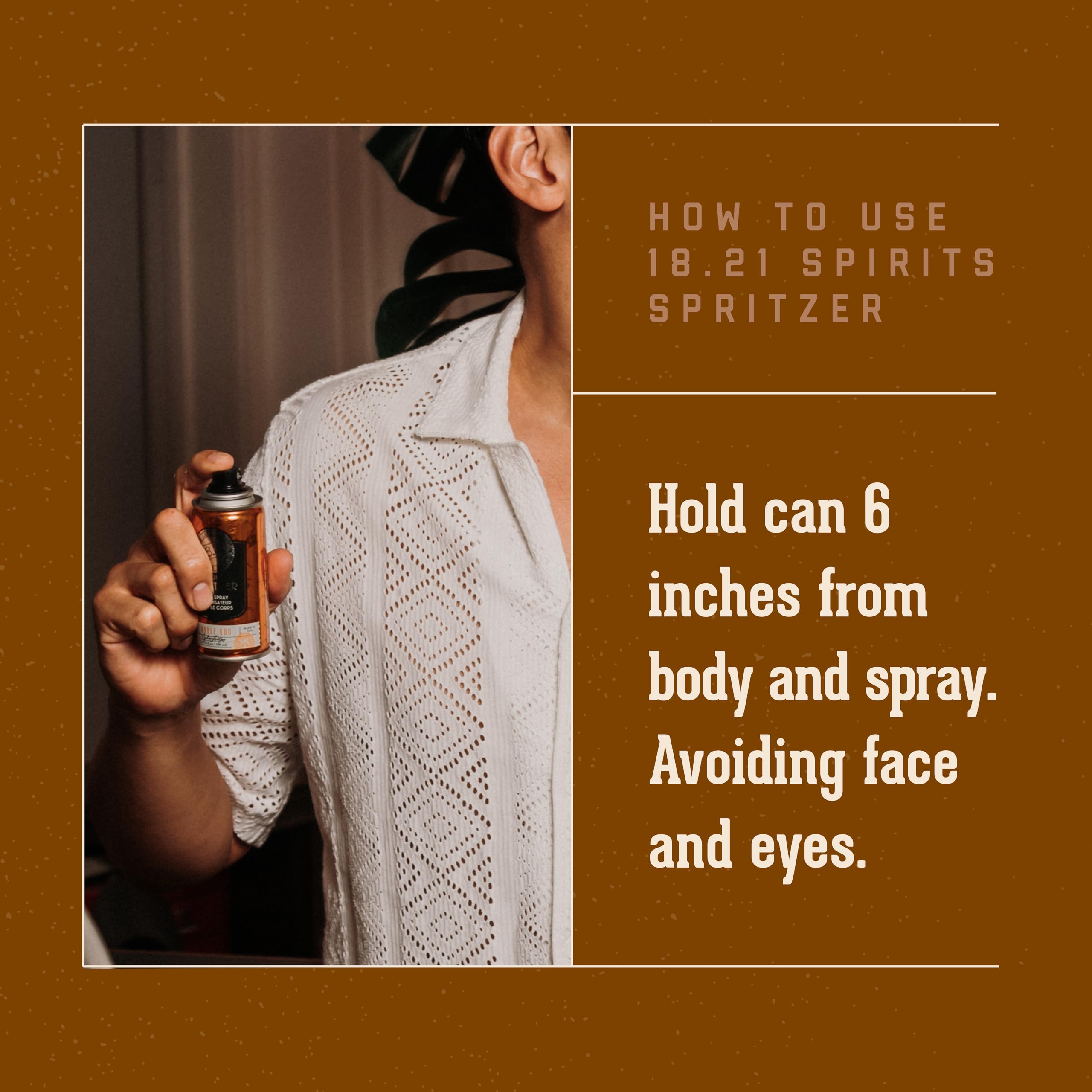 18.21 Man Made Men’s Spirits Spritzer Noble Oud, 3.4 oz. - Long-Lasting All Over Body Spray with Masculine Aromatics - Gifts for Him