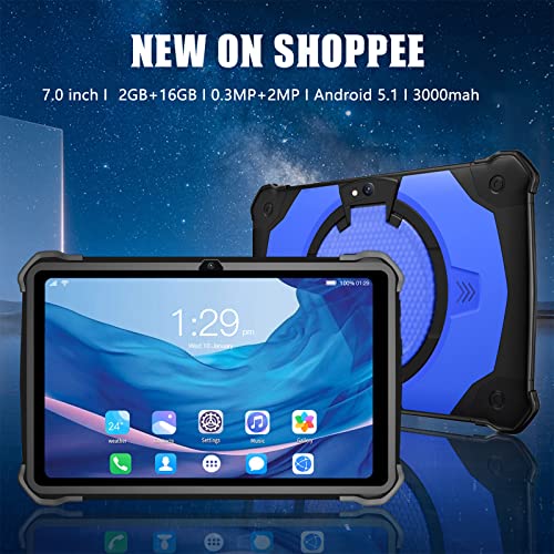 Android 5.1 Tablet, 7 inch Smart Tablet 2+16GB ROM 3000mAh WiFi Dual Camera Voice Call Game Tablet Best for Adults Working Childrens School Learning Birthday Gift
