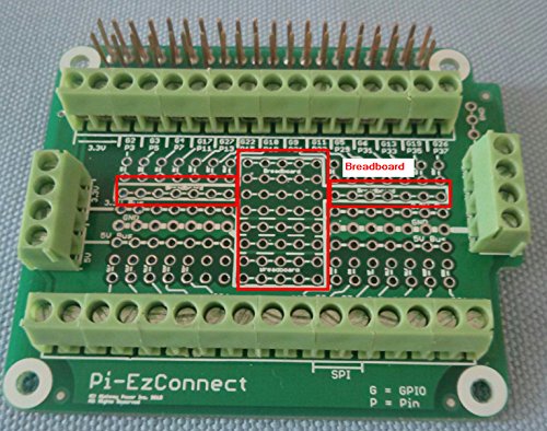 Alchemy Power Inc. Pi-EzConnect. Raspberry Pi 4, Pi 3 etc GPIO Connector. A HAT to Connect GPIOs and sensors to Raspberry a Pi