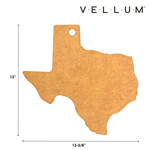 Vellum Texas Shaped Wood Paper Composite Serving and Cutting Board, 13-1/4" x 13" | Dishwasher Safe