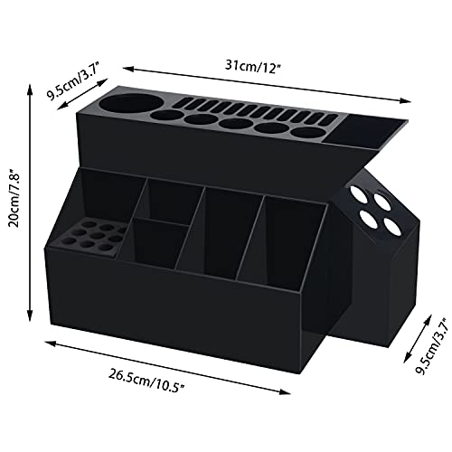 Noverlife Salon Hairdressing Organizer Storage Box, Detachable Hair Styling Tools Holder for Comb Clips Scissors, Multifunctional Hair Tools Desktop Keeper, Wear Resistant Washable Salon Shears Block