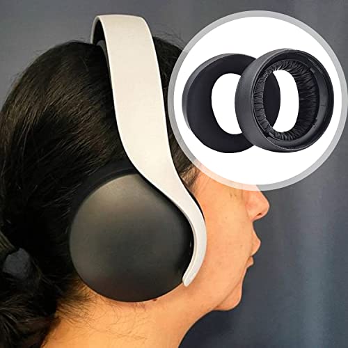 Adhiper PS5 Replacement Ear Pads Quite-Comfort Gel Headset Earpads Ear Covers Noise Canceling Ear Pads Cushions Earmuff Repair Part for Sony Playstation 5 PS5 Pulse 3D Wireless Headphone (Black)