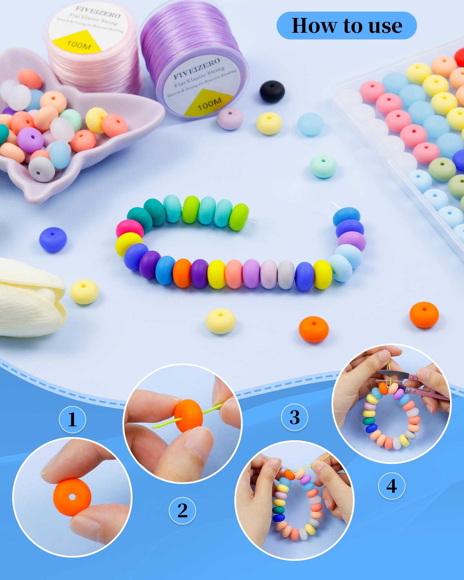 180PCS FIVEIZERO Silicone Lentil Beads,14mm 30 Colos Abacus Silicone Beads Silicone Beads Bulk Loose Spacer Jewelry Beads Colorful DIY Lanyard Beads for Making Necklace Keychain Accessories