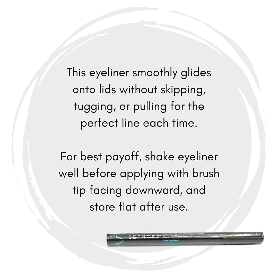 SEPHORA COLLECTION Hot Line Brush Tip Waterproof Liquid Eyeliner 01 Black