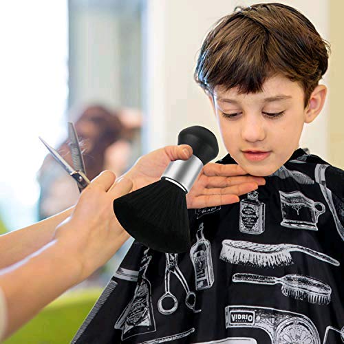 FEBSNOW Professional Hair Cutting Cape with Neck Duster Brush, Salon Barber Cape, Hair Cutting Accessories (Floral Print)