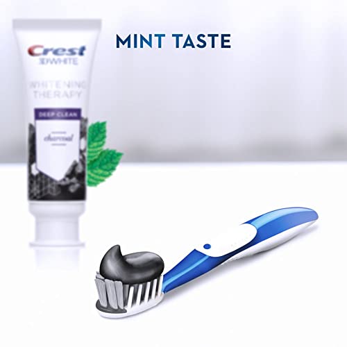 Crest Charcoal 3D White Toothpaste, Whitening Therapy Deep Clean with Fluoride, Invigorating Mint, 4.1 Oz (Pack of 3)