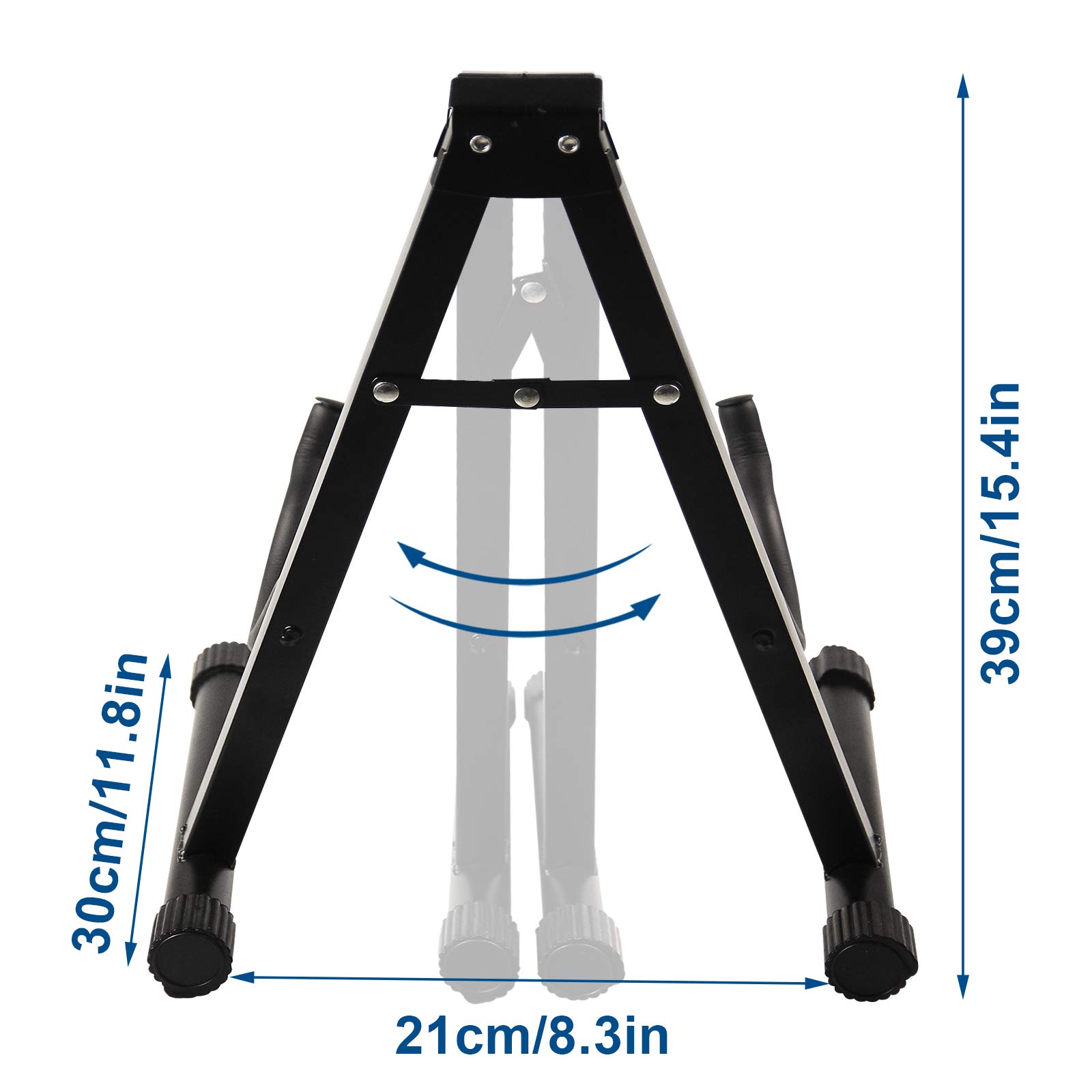 2 Pcs Guitar Stand Folding Universal A-Frame Stand for All Guitars Acoustic Classic Electric Bass Travel Guitar Stand, Black