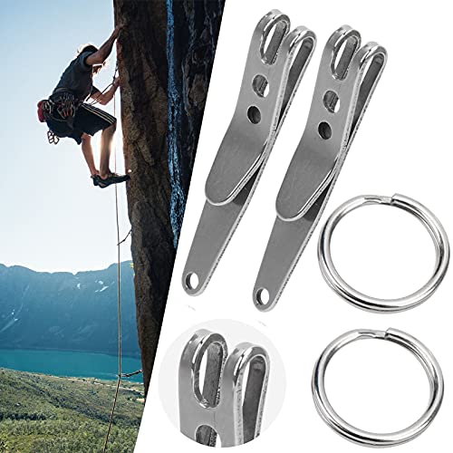 2PCS Suspension Pocket Clip, Multi Purpose Durable Suspension Clip Hanger for Hanging Knives, Suspension Pocket Clip for Outdoor Use