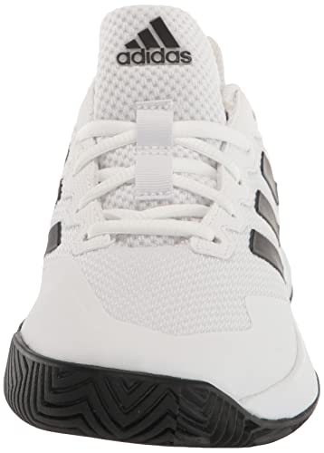 adidas Men's GameCourt 2 Tennis Shoe, White/Core Black/White, 8