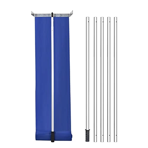 20 Feet Aluminum Snow Rake, with 17' Snow Slide, 5 Extension Tubes & Anti-Skid Handle, Telescoping Snow Removal Tool for Removing Snow, Leaves, Debrisā¦