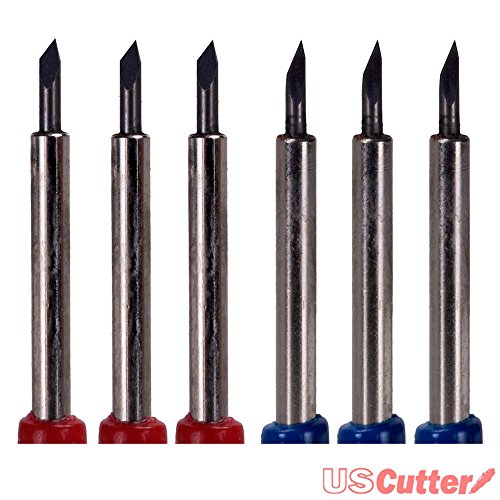 7-PC Kit - 6 Roland Type Vinyl Cutter Replacement Carbide Blades + Vinyl Weeding Cutting Hobby Knife