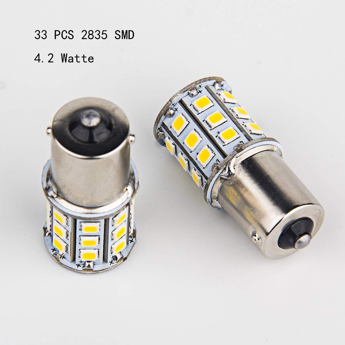 1voi Super Bright BA15S 1156 1141 1003 LED Light Bulbs for RV Interior Camper Trailer Turn Signal Backup Reverse,2700K Warm White,20-Pack